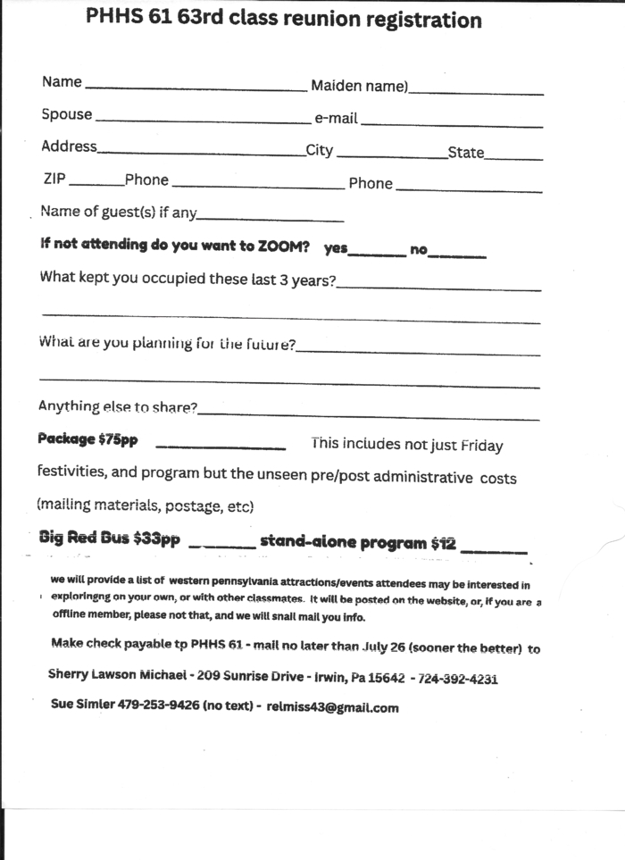 63 Years Class Reunion